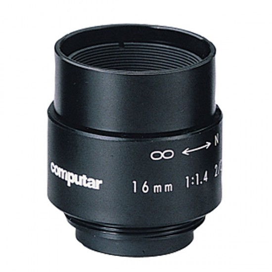 M1614 Computar C-Mount 16mm F/1.4 Monofocal Manual Iris Lens